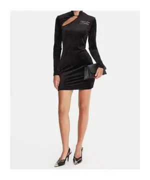 Versace Logo Strap-buckle Mini Dress