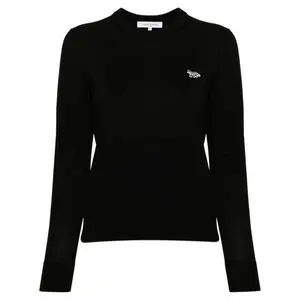 Maison Kitsuné Baby Fox Patch Crewneck Jumper - Black