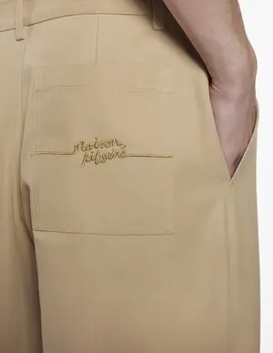 Maison Kitsuné Belted Trousers - Nude