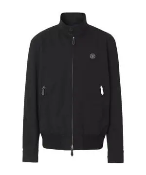 Burberry Harrington Logo-plaque Jacket - Black