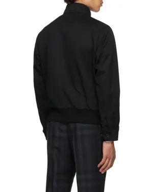 Burberry Harrington Logo-plaque Jacket - Black