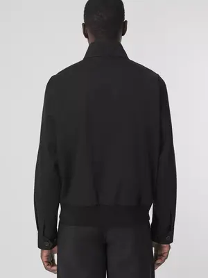 Burberry Harrington Logo-plaque Jacket - Black
