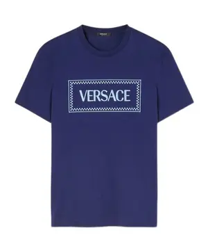 Versace Logo Printed Crewneck T-shirt