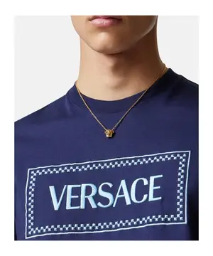 Versace Logo Printed Crewneck T-shirt