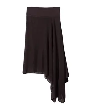 Jacquemus The Voile Asymmetric Skirt - Dark Brown