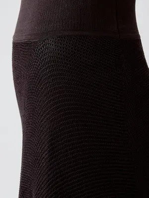 Jacquemus The Voile Asymmetric Skirt - Dark Brown