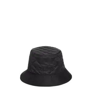 Celine Quilted Nylon Bucket Hat - Black