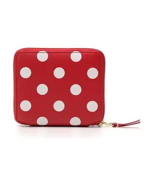 Comme Des Garçons Comme Des Garons Wallet Polka-dot Zip-around Wallet - Red