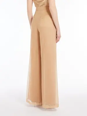Max Mara Pleated Silk Organza Wide-leg Trousers
