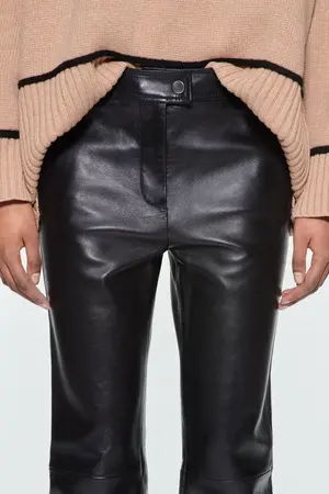 STAND STUDIO Belted Biker Pants With Zip Cuffs