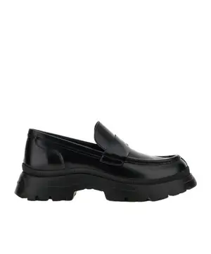 Hogan Round-toe Loafers With Chunky Lug Sole - Black