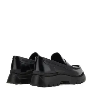 Hogan Round-toe Loafers With Chunky Lug Sole - Black