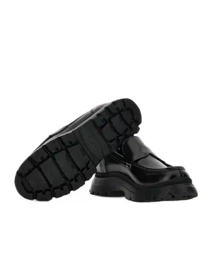 Hogan Round-toe Loafers With Chunky Lug Sole - Black