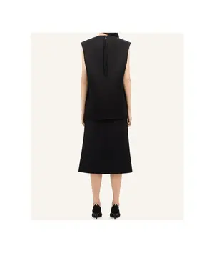 COURREGES Zip-detail Satin Midi Skirt