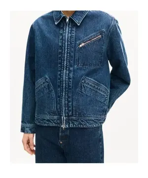 Kenzo Signature Japanese Denim Utility Jacket - Medium Stone Blue