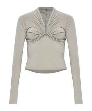 Rick Owens Geometric Neck Pleated Top