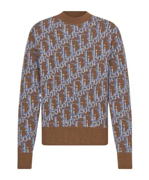 Dior Oblique Print Knit Sweater - Multicolor