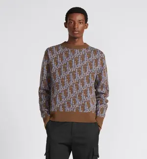 Dior Oblique Print Knit Sweater - Multicolor