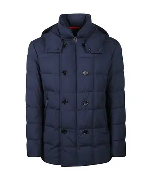 FAY Hooded Padded Jacket - Blu Navy