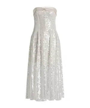 Alberta Ferretti Strapless Sequin Dress