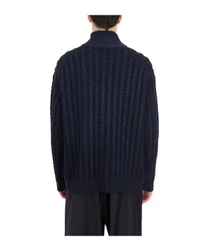 Barena Venezia High-necked Knitted Cardigan