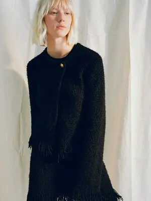 Chloé Tweed Frayed Edge Jacket