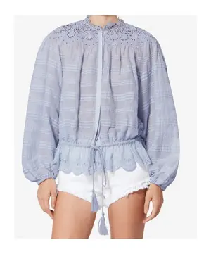 Isabel Marant Étoile Polly Floral Lace Blouse - Gray