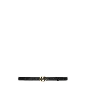 Gucci Gg Milano Thin Belt - Black