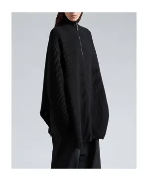 Balenciaga Half-zip High Neck Poncho