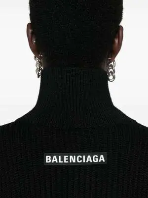 Balenciaga Half-zip High Neck Poncho