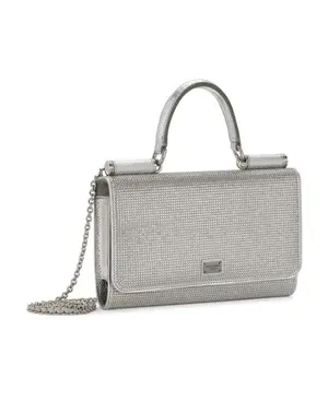 Dolce & Gabbana Embellished Phone Bag - Gray