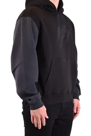 Neil Barrett Long-sleeved Hoodie With Kangaroo Pocket