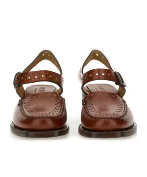 Hereu Perforated Ankle-strap Heeled Sandals
