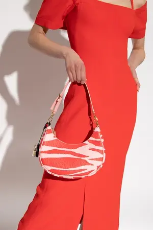 Mcm Zebra Printed Zipped Shoulder Bag - Red