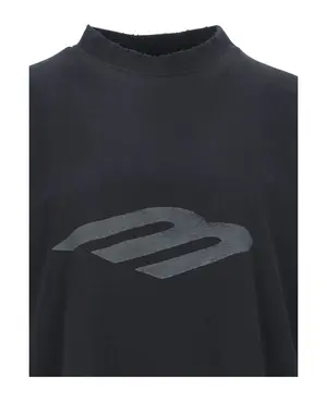 Balenciaga 3b Sport Icon Oversized T-shirt - Black