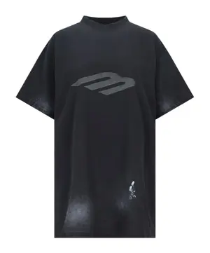 Balenciaga 3b Sport Icon Oversized T-shirt - Black