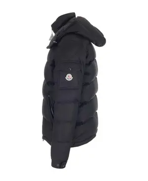 Moncler Long-sleeved Hooded Down Jacket - Black