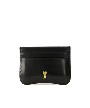 Ami Logo Plaque Wallet - Black