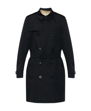 Burberry Double-breasted Belted Trench Coat - Black