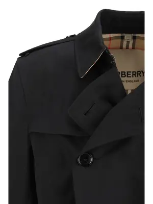 Burberry Double-breasted Belted Trench Coat - Black
