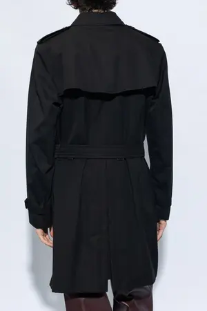 Burberry Double-breasted Belted Trench Coat - Black