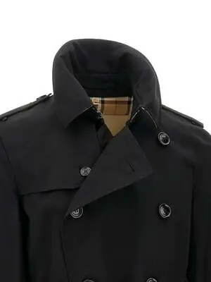 Burberry Double-breasted Belted Trench Coat - Black
