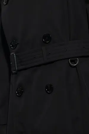 Burberry Double-breasted Belted Trench Coat - Black