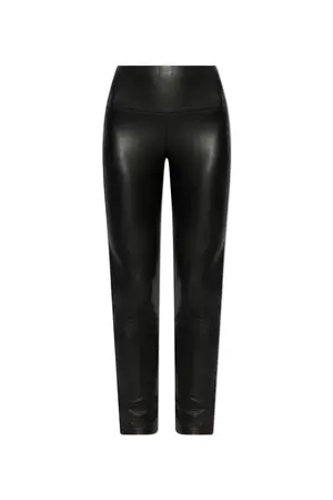 Ankle length leather leggings