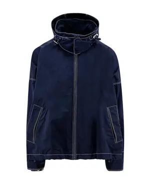 Bottega Veneta Hooded Jacket With Drawstring Hem - Black