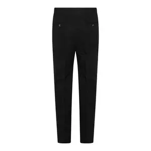 Brunello Cucinelli Pleated Straight Leg Pants With Button Detail - Black