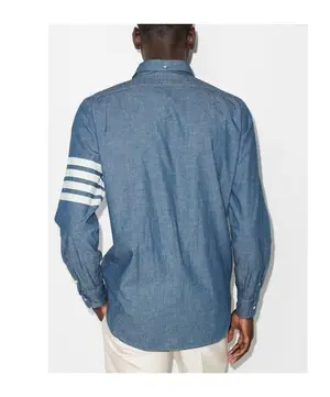 Thom Browne 4-bar Long Sleeved Shirt
