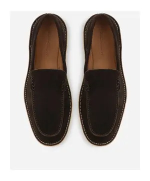 Dolce & Gabbana Dg Logo Plaque Loafers - Brown