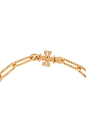 Tory Burch 18kt Gold-plated Logo Bracelet - Yellow