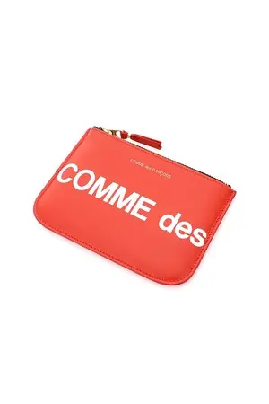Comme Des Garçons Comme Des Garons Wallet Logo Printed Zip-up Small Clutch Bag